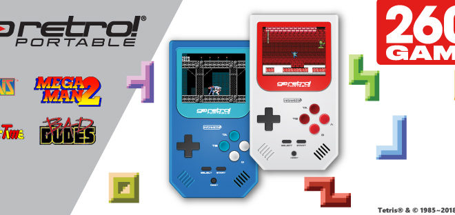 New portable plays off the look of classic GameBoy, includes over 260 ...